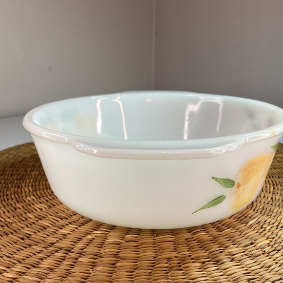 Fire King | Kitchen | Vintage Fire King Bowl Casserole Fruit Pattern 5 ...